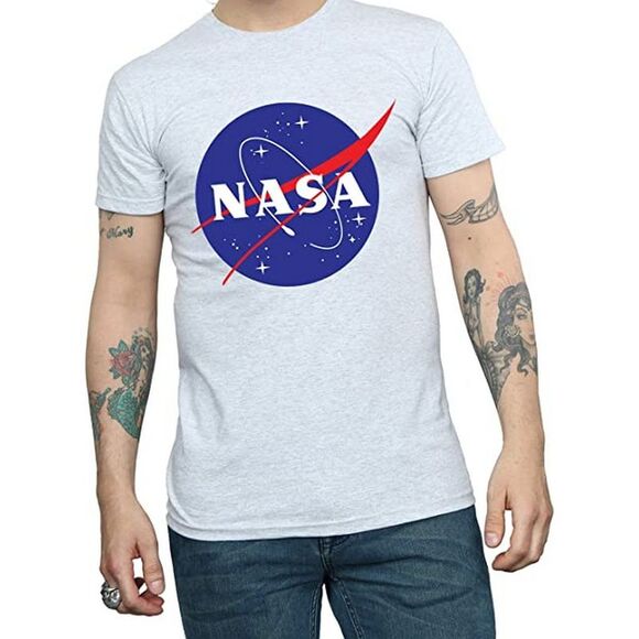 Nasa | Shirts | Nasa Mens Insignia Distressed Logo Tshirt Sports Grey ...